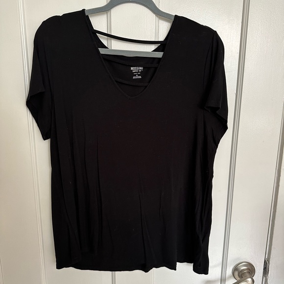 Mossimo Supply Co. | Tops | Basic Black Tee With Cut Out Detail | Poshmark